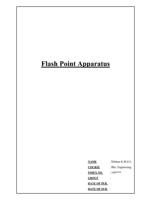 Flash AND Fire Point | DOCX