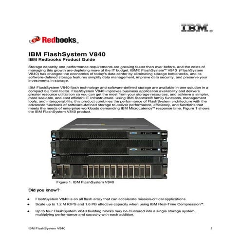 Flash System V840 Redbooks Product Guide | PDF