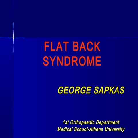 Flat back syndrome | PPT