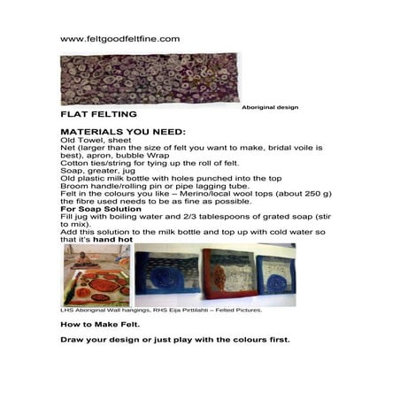 Flat felt handout | DOC