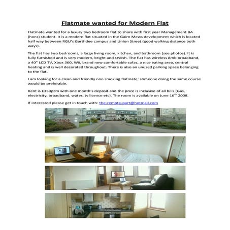 Flatmate Wanted | PDF | Real Estate Renting and Leasing | Real Estate