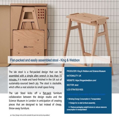 Flat packed and easy assembled stool - King & Webbon.pptx