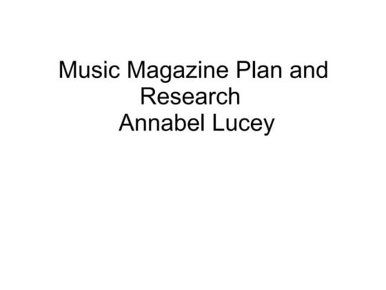 Flat Plan for Music Magazines | PPT