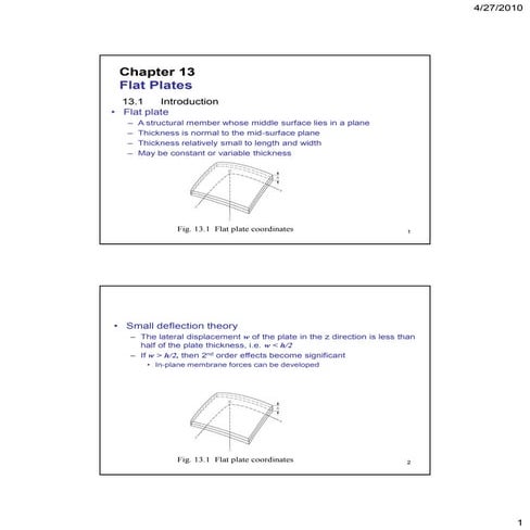 Flat plate deflection-chapter13 (1) | PDF