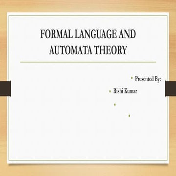 Formal language and automata theory basic | PDF
