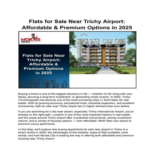 Flats for Sale Near Trichy Airport_ Affordable & Premium Options in ...