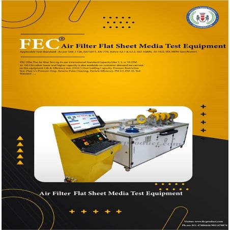Flat Sheet Media Air Filter Test Rig.... | PDF