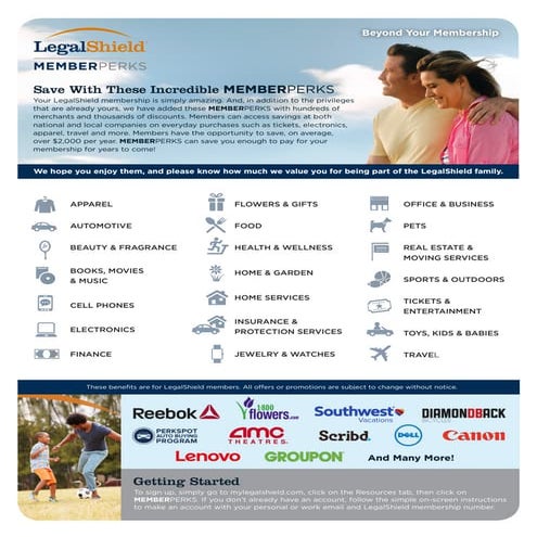 LegalShield MemberPerks | PDF | Legal Services Industry | Industries