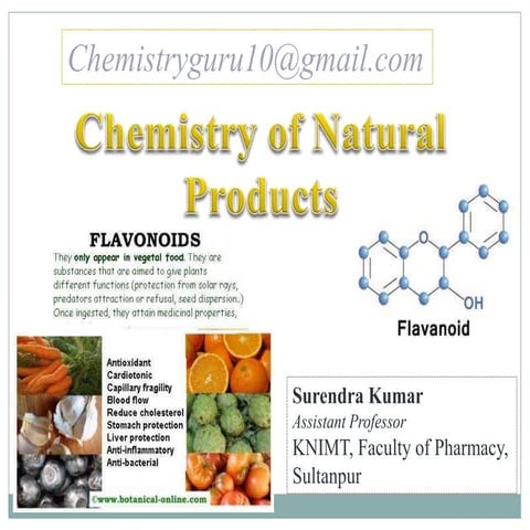 Chemsitry of Natural Products-Flavonoids and quercetin | PPTX