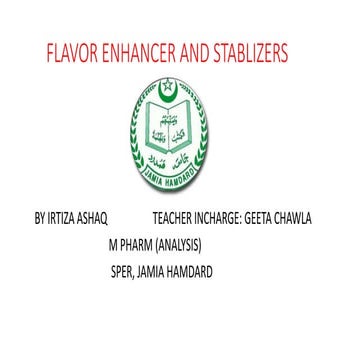 Flavor enhancers | PPTX