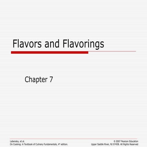 Flavor FOOD NUTRITION,FOOD SCIENCE,HYGIENE | PPT