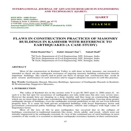 Masonry structure under lateral load design | PDF