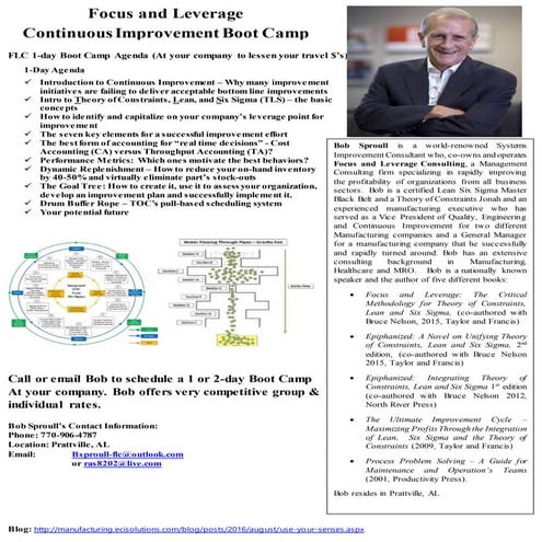 1-Day Continuous Improvement Boot Camp | PDF