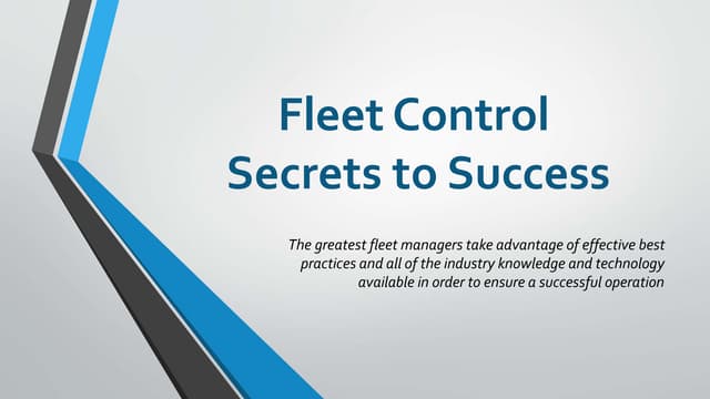 Fleet Management Basics | PPTX