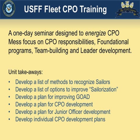 CPO Waterfront Training initiative (overview) | PDF