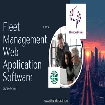Fleet Management Web Application Software - thunderbrains. | PDF