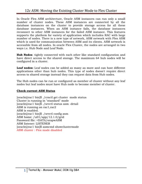 12c Flex ASM: Moving to Flex ASM | PDF 12c Flex ASM: Moving to Flex ASM | PDF