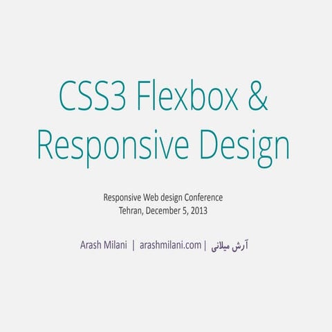 CSS Flexbox (flexible box layout)