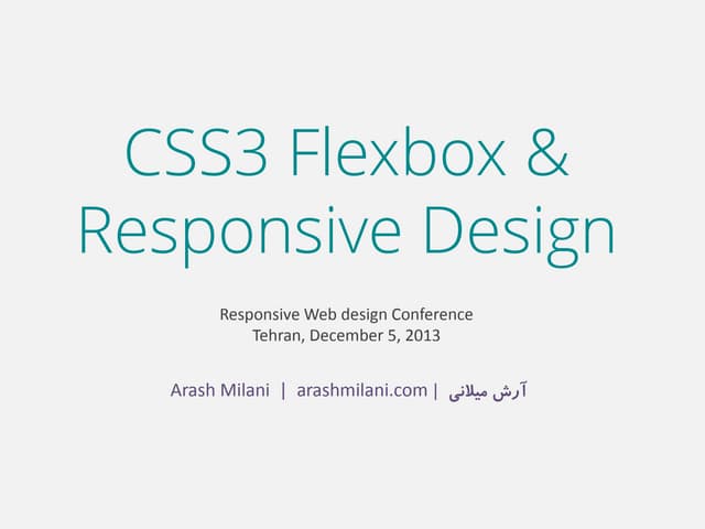 Css3 Flexbox And Responsive Design Ppt 9377