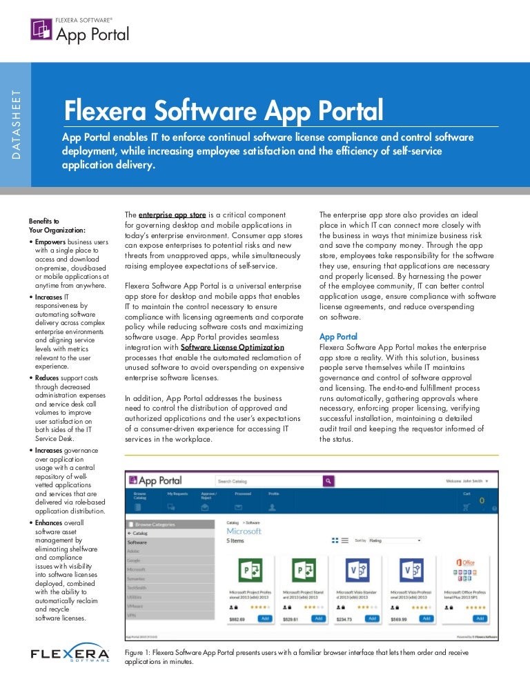 Flexera Software App Portal