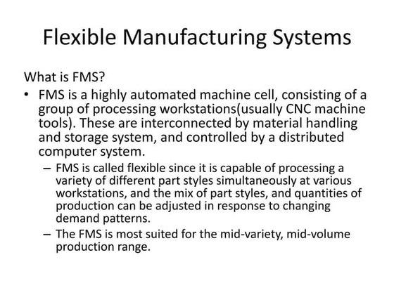 Layout of FMS | PPT | Robotics | Technology & Computing