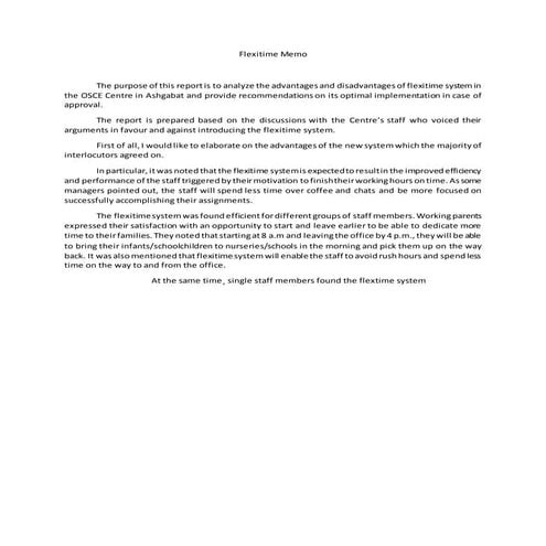 Flexitime memo 2 | DOCX