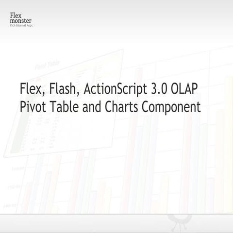 Flex Olap Pivot Table Charts Component For Effective Data Visualization