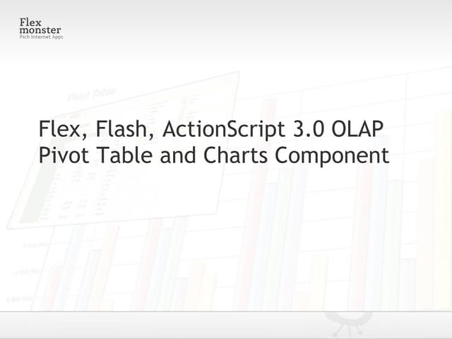 Flex Olap Pivot Table Charts Component For Effective Data Visualization