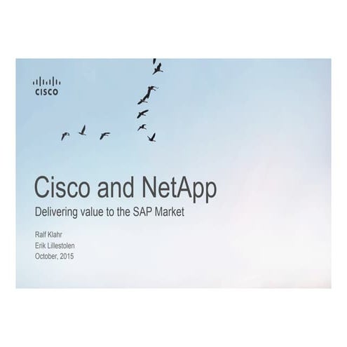 Flexpod With Sap Hana And Sap Applications Ppt