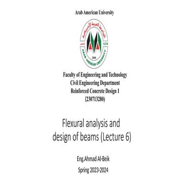 Flexural analysis and design of beams Examples (Lecture 6).pptx