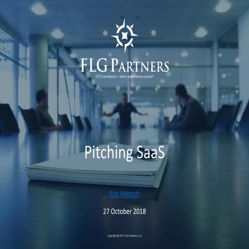 FLG Partners SaaS talk 10.20.2018