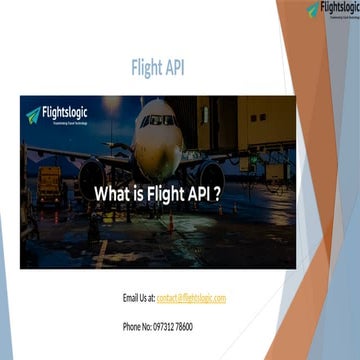 Flight API | Flight Search API | Flight Ticket Software | PPTX