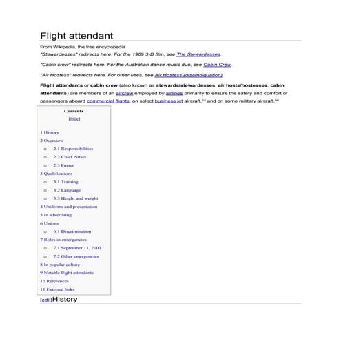 Aviation presentation Cabin Crew | PPT