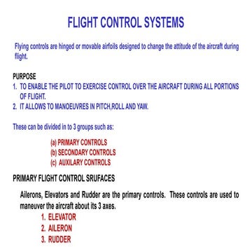 Flight controls.pptx do by yourself fror | PPTX