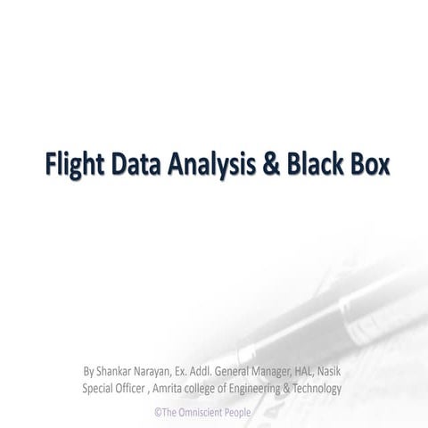 Flight data analysis & black box | PDF | Computer Peripherals | Computing