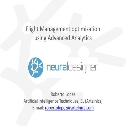 Flight management optimization using Advanced Analytics | PPT