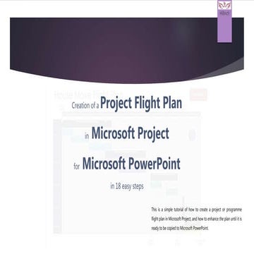 How to build a Project Flight Plan in Microsoft Project | PPTX