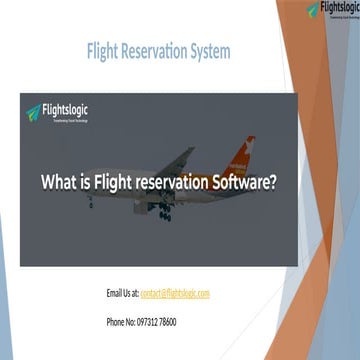 Flight Reservation System | PPTX