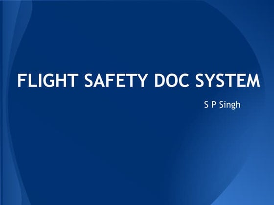 Flight safety documentation system | PDF | Air Travel | Travel Type