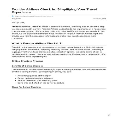 flightsassistance.com-Frontier Airlines Check In Simplifying Your ...