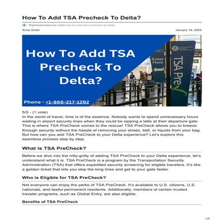 flightsassistance.com-How To Add TSA Precheck To Delta.pdf