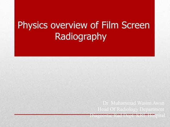 Screen Film Radiography | PDF | Physics | Science