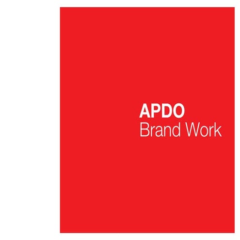 APDO Brand Work | PDF | Business | Business and Finance