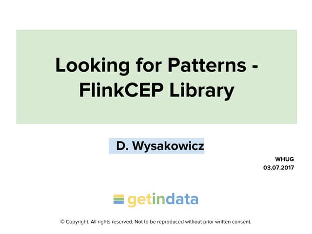 Flink Complex Event Processing | PPT | Free Download Flink Complex Event Processing | PPT | Free Download