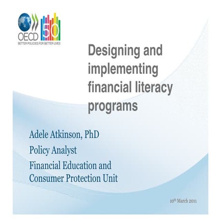 Designing and implementing financial literacy programs | PDF