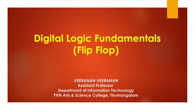 Flip flop’s state tables & diagrams | PPTX