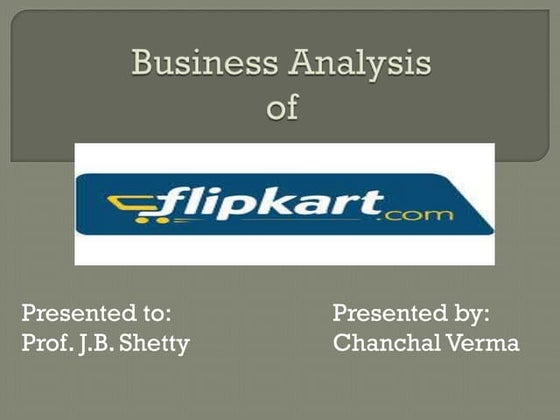 Flipkart | Inventory Management | Supply chain and distribution | PPTX