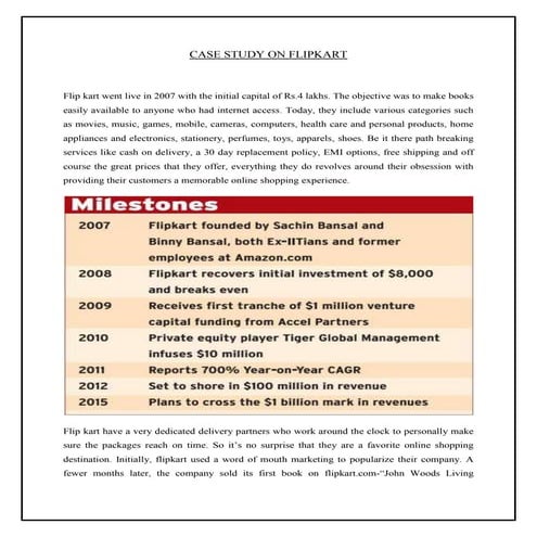 Case study on Flipkart | DOCX