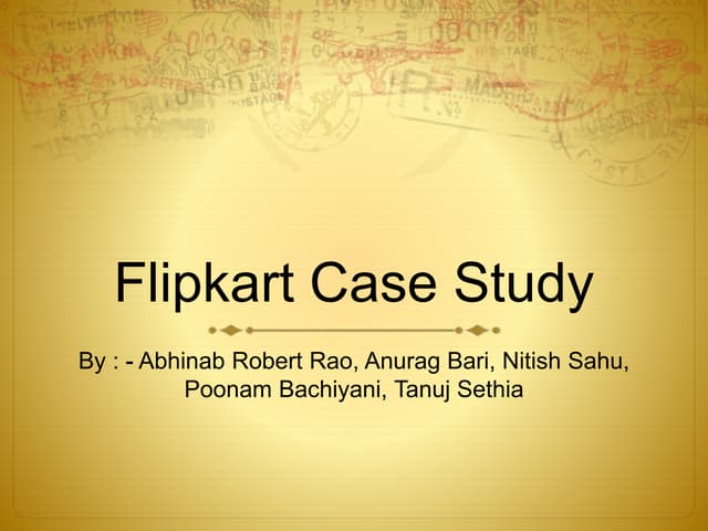 S.W.O.T analysis of Flipkart internet private LTD. | PPTX