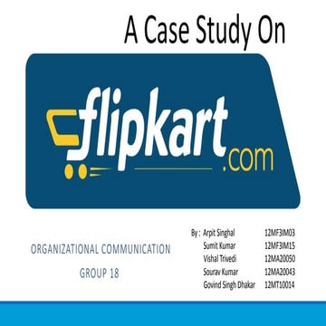 A Study on Flipkart E-Commerce company ( business research method ) BRM ...